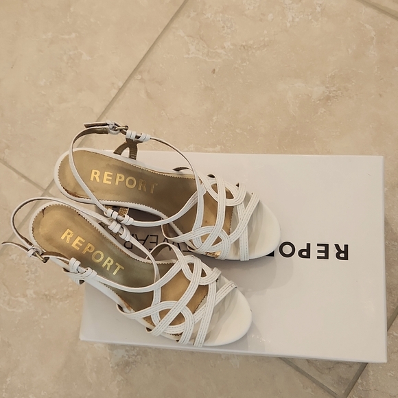 Report Collection | Shoes | Ladies White Strappy Wedge Sandals | Poshmark
